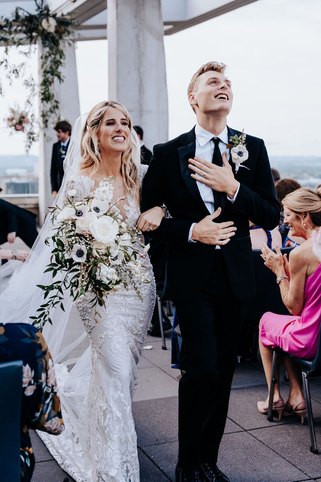 Rooftop Downtown Nashville Wedding | Lo + Caleb